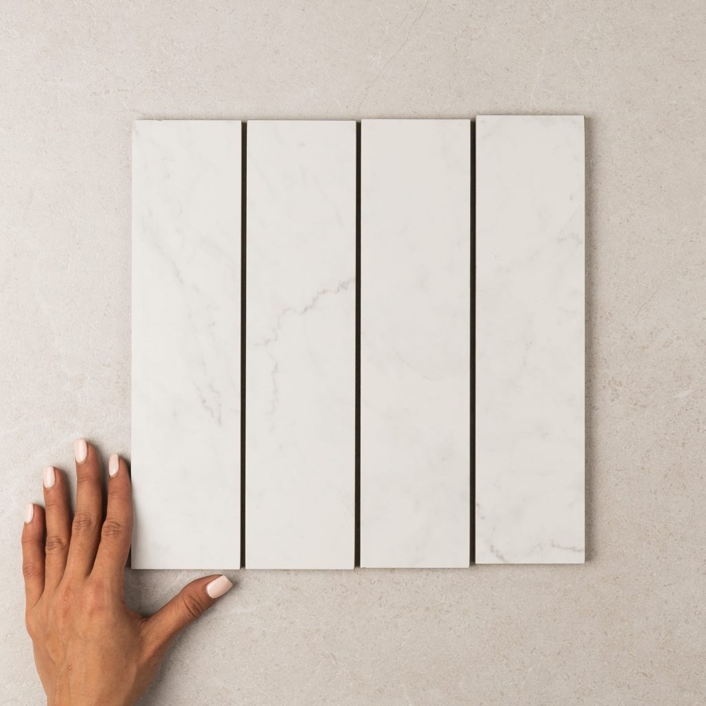 Bianco Carrara Marble Look Subway Tile - Design Tiles Sydney