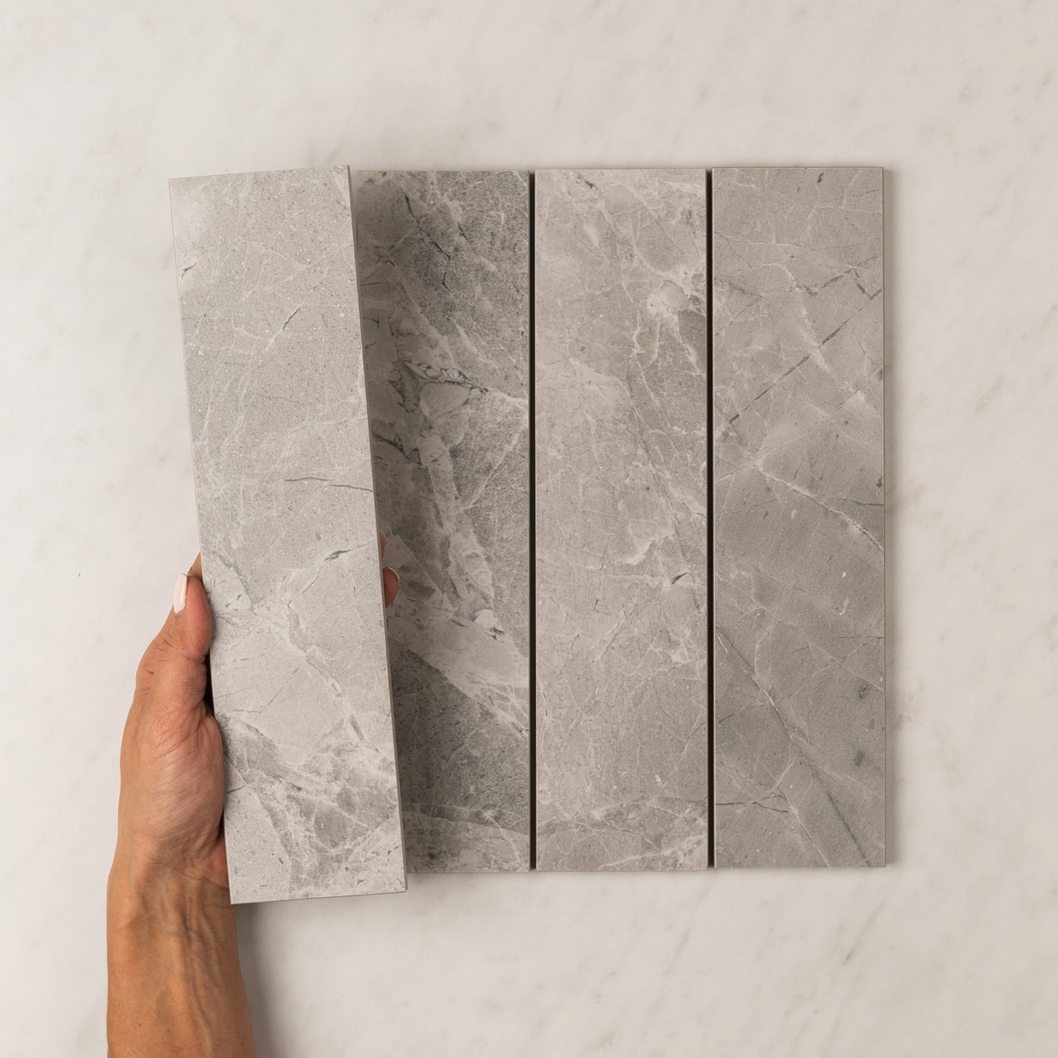 Tundra Marble Look Subway Tile 75x300mm - Design Tiles Sydney