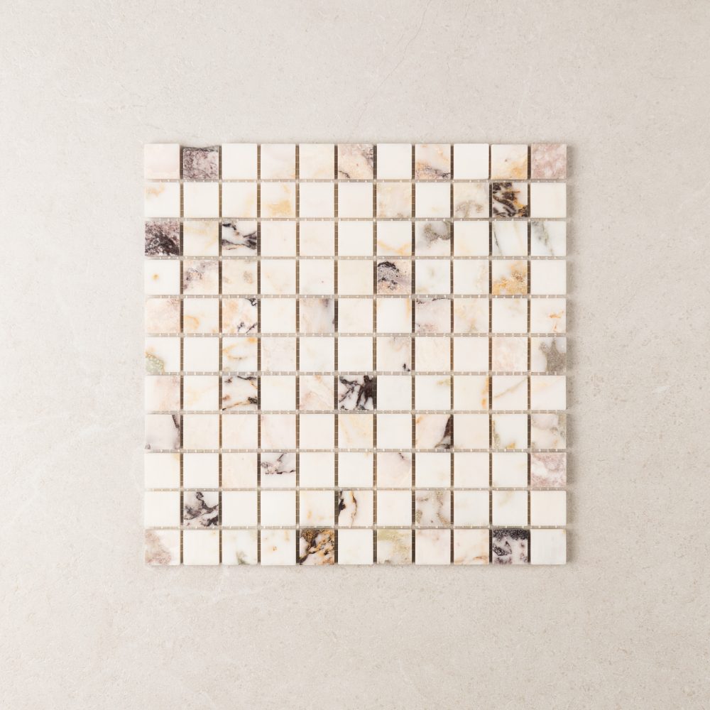 Square Viola Marble Mosaic 25mm - Design Tiles Sydney