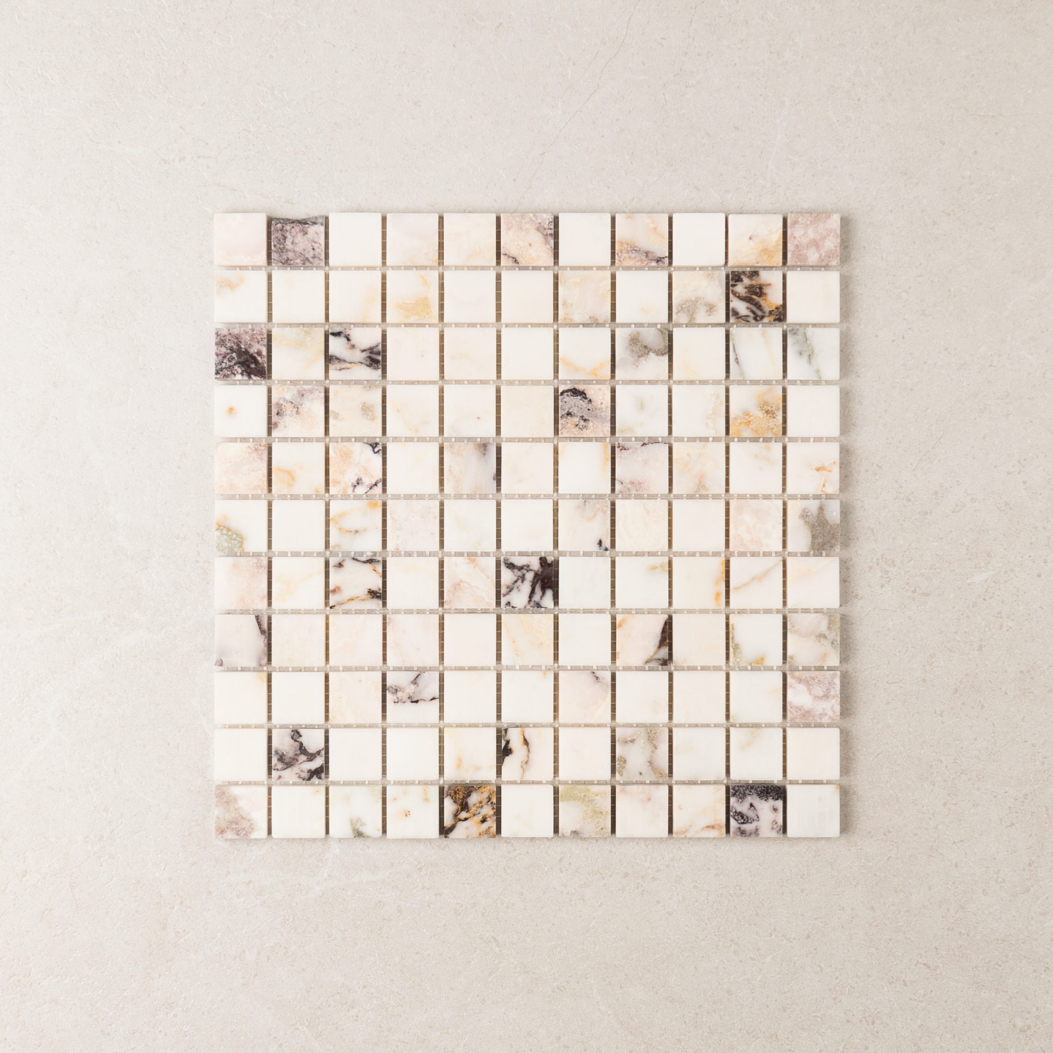 Square Viola Marble Mosaic 25mm - Design Tiles Sydney