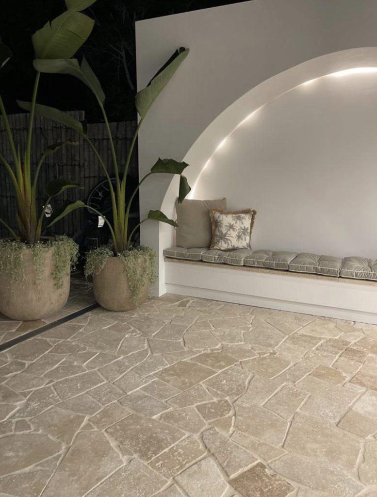 Classic Ivory Crazy Pave Natural Stone - Design Tiles Sydney