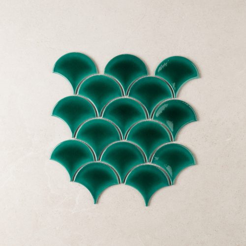 Fishscale Concave Surface Mosaic Wall Tile - Design Tiles Sydney