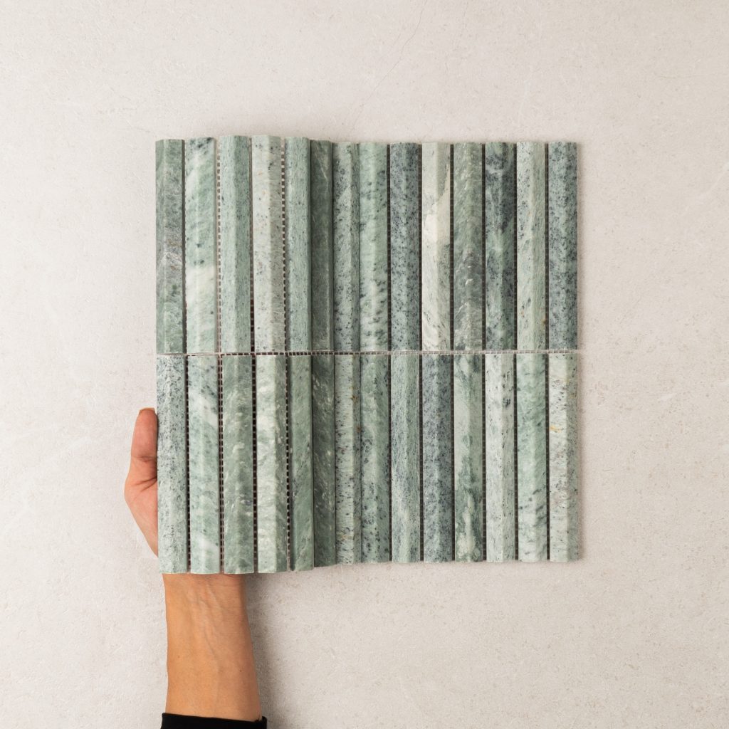 Mint 3D Stack Mosaic - Design Tiles Sydney