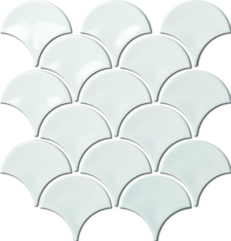 Fishscale Concave Surface Mosaic Wall Tile - Design Tiles Sydney