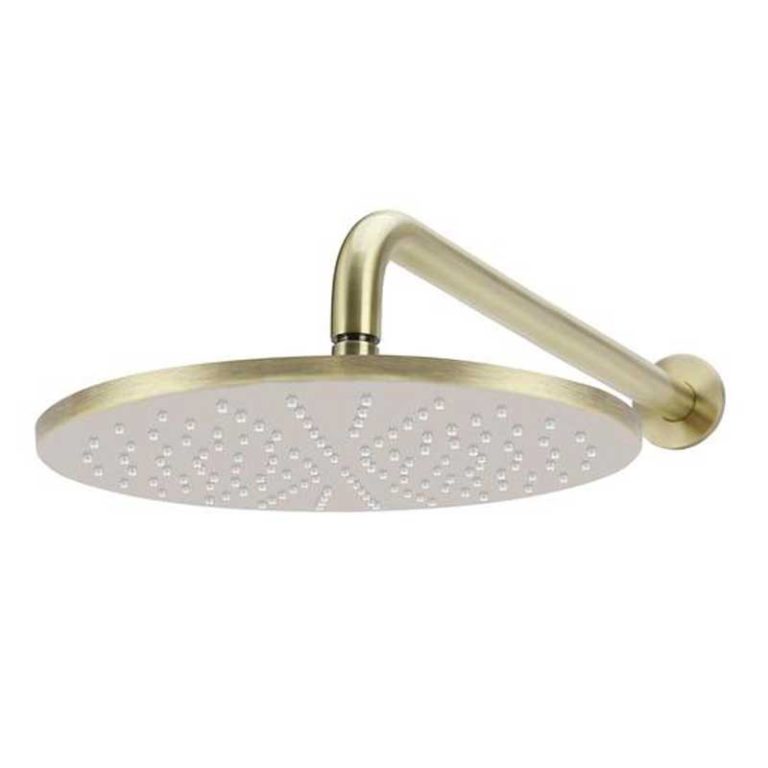 Round Wall Shower 300mm Rose 400mm Curved Arm - Design Tiles Sydney