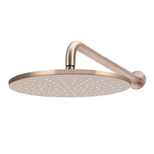 Round Wall Shower 300mm Rose 400mm Curved Arm - Design Tiles Sydney