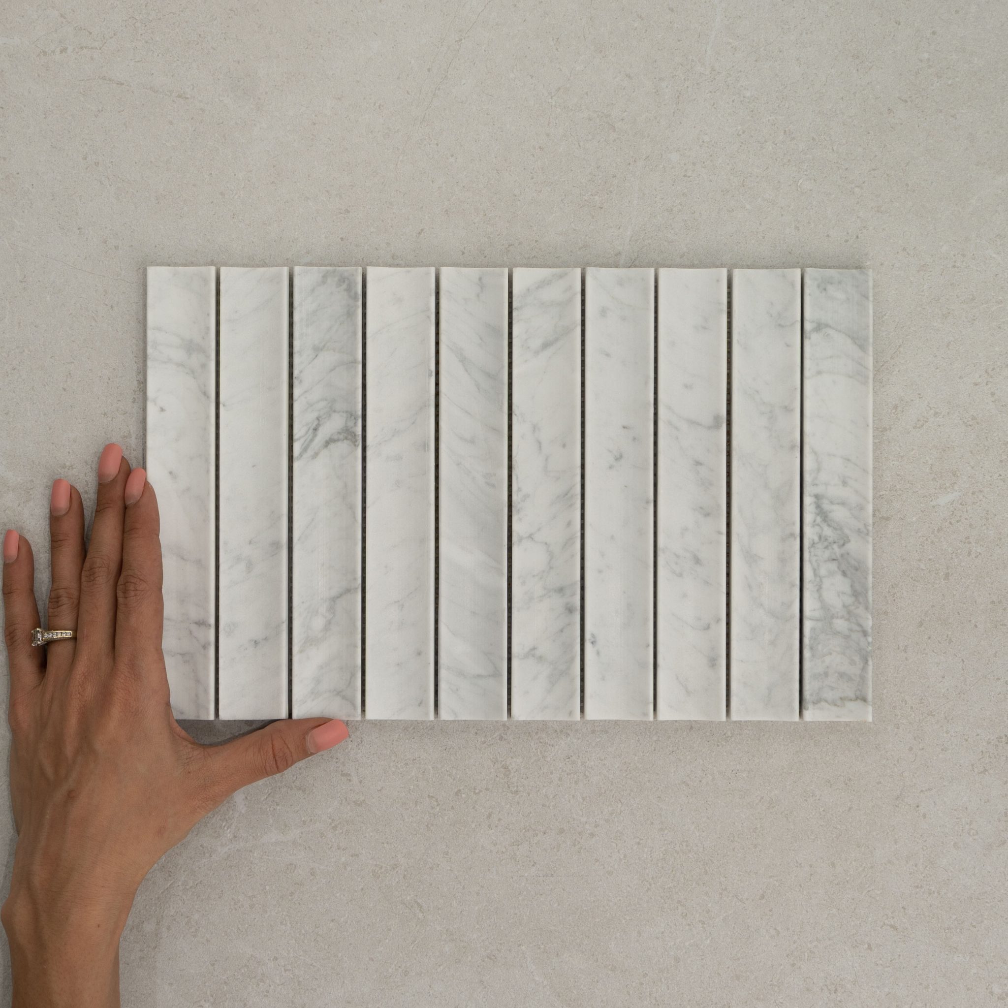 Apollo Natural Stone Concave Mosaic - Design Tiles Sydney