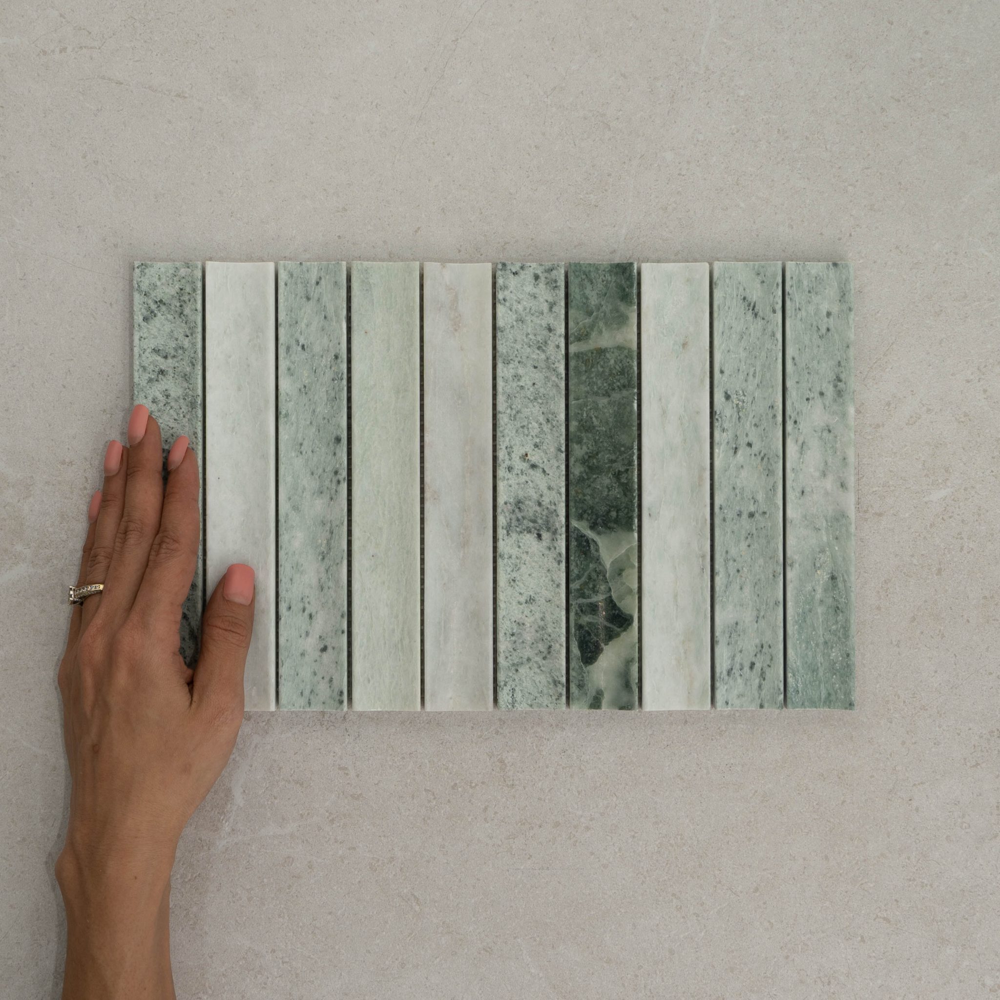 Apollo Natural Stone Concave Mosaic - Design Tiles Sydney