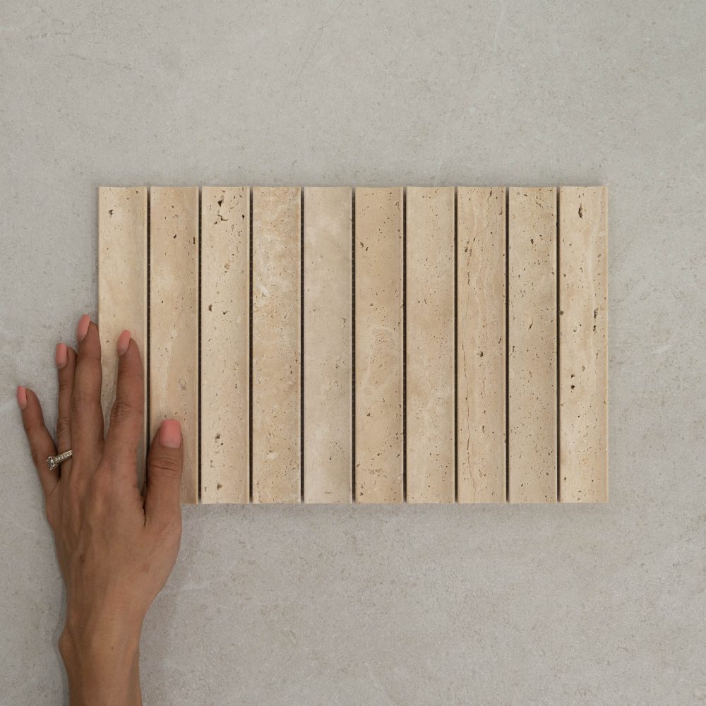 Apollo Natural Stone Concave Mosaic - Design Tiles Sydney
