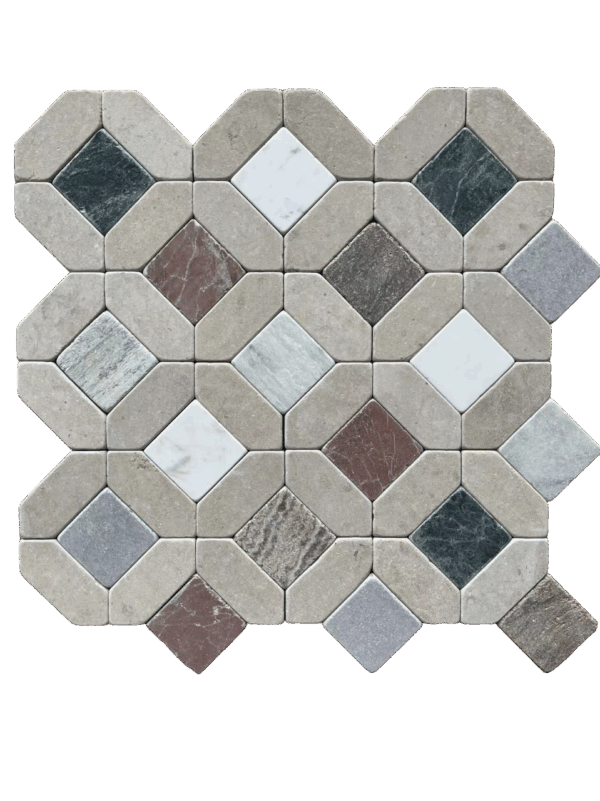 Casablanca Tumbled Stone Mosaic - Design Tiles Sydney