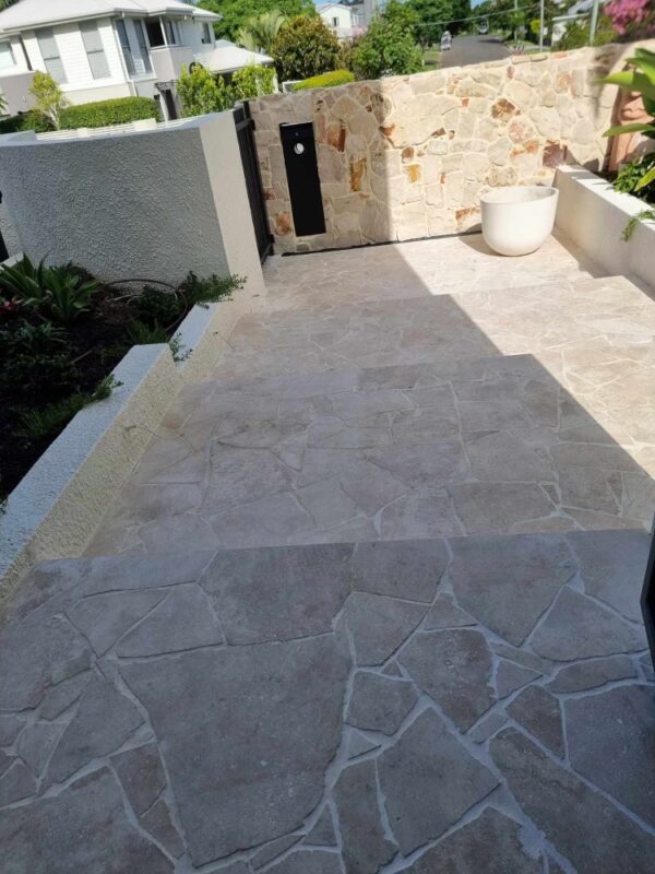 Classic Ivory Crazy Pave Natural Stone - Design Tiles Sydney