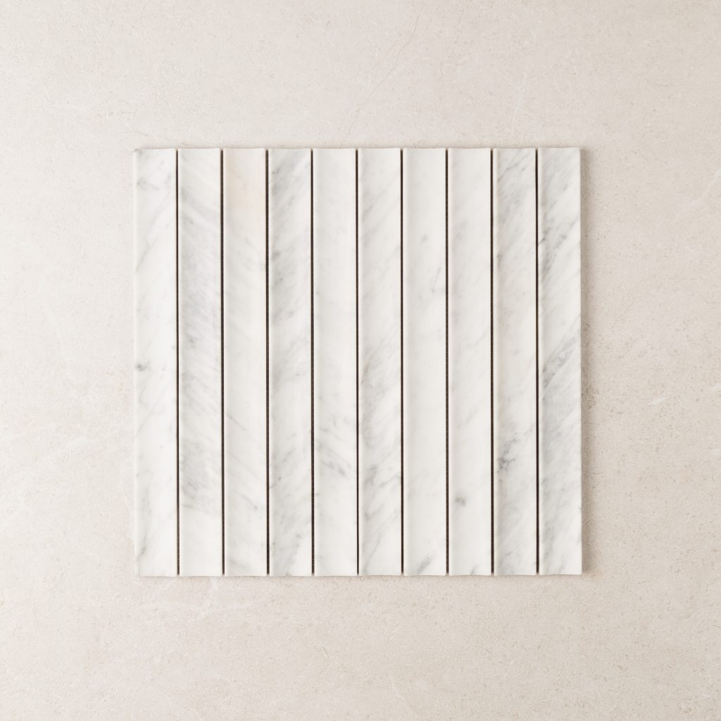 Concave White Kit Kat Wall Tile - Design Tiles Sydney