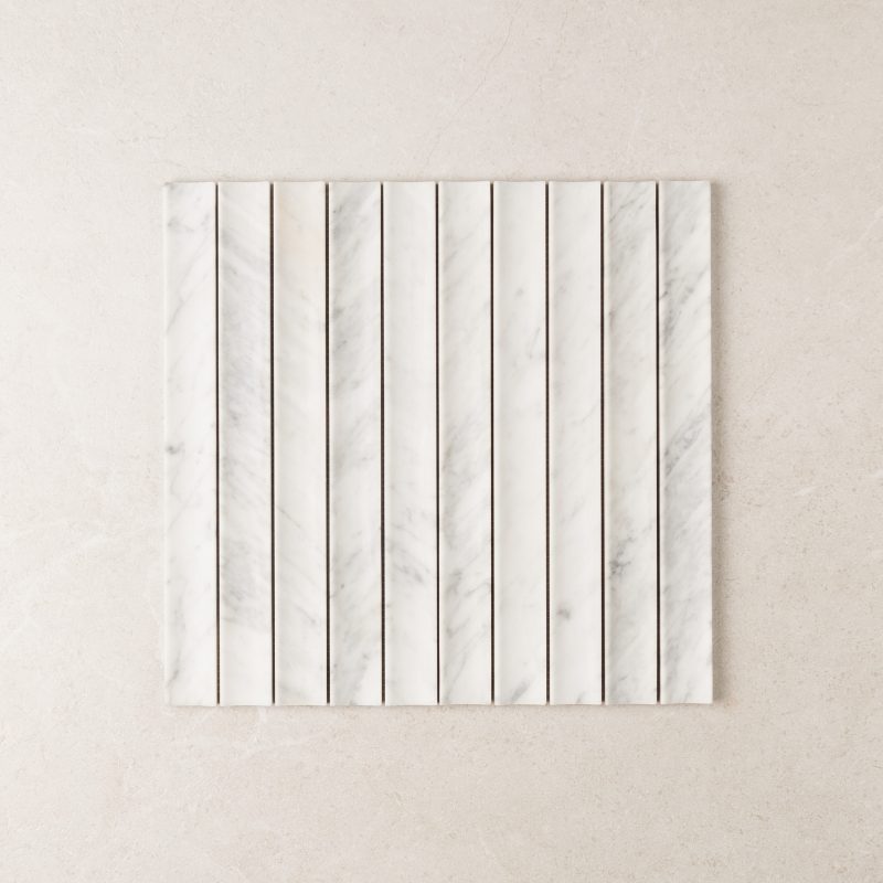 Concave White Kit Kat Wall Tile - Design Tiles Sydney