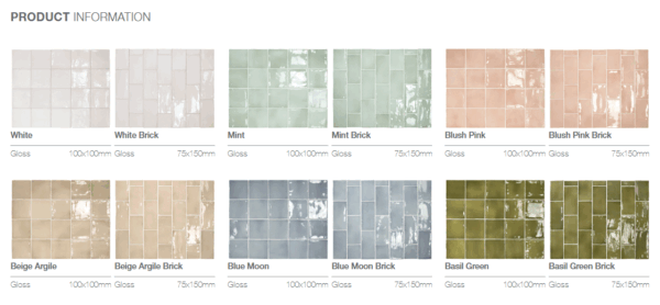 Manacor Series Spanish Handmade Wall Tile - Design Tiles Sydney