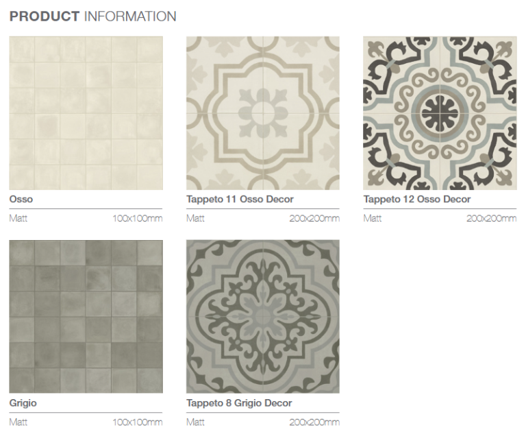 Italian D Segni Series Floor & Wall Patterned Tile - Design Tiles Sydney