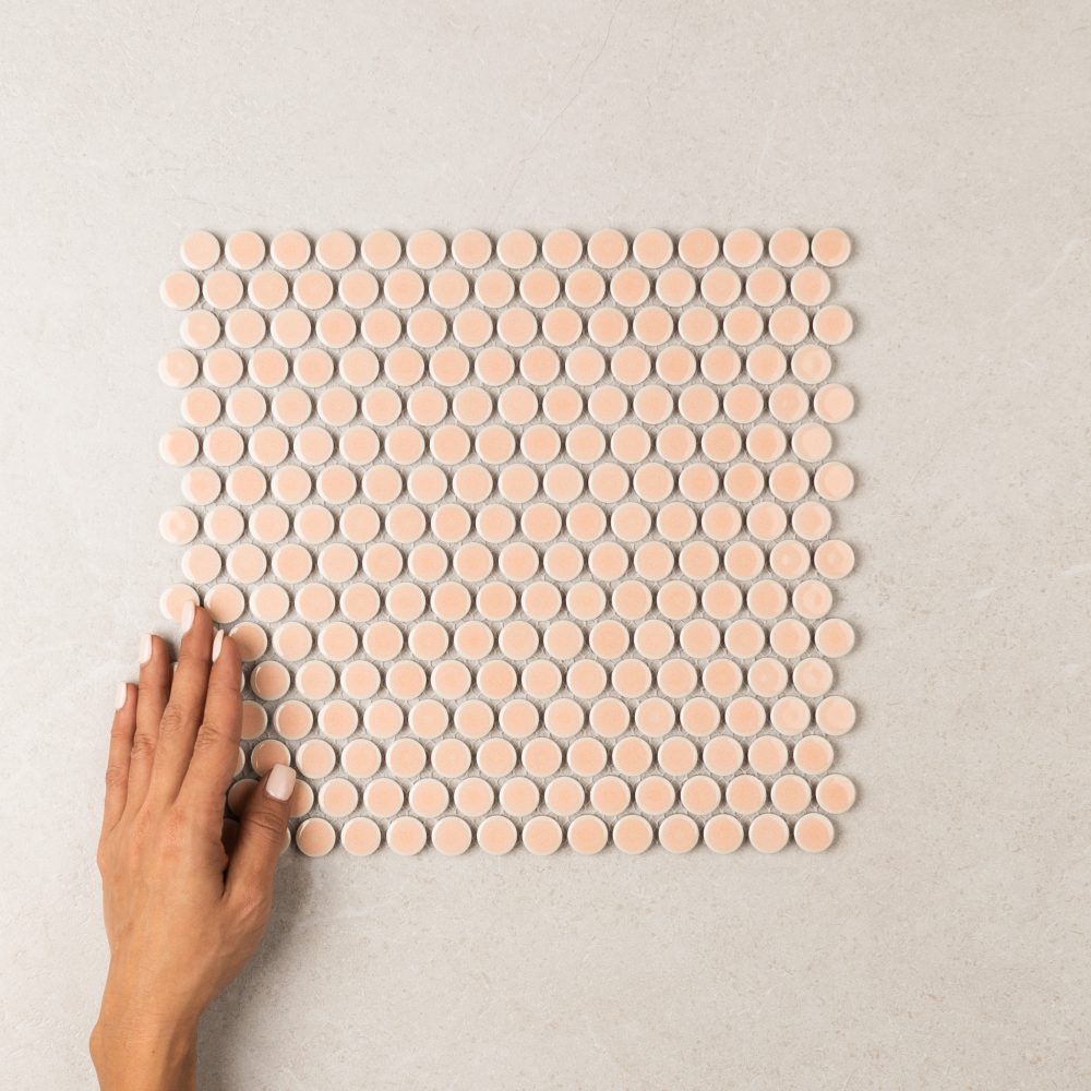 Vintage Pink Penny Round - Design Tiles Sydney