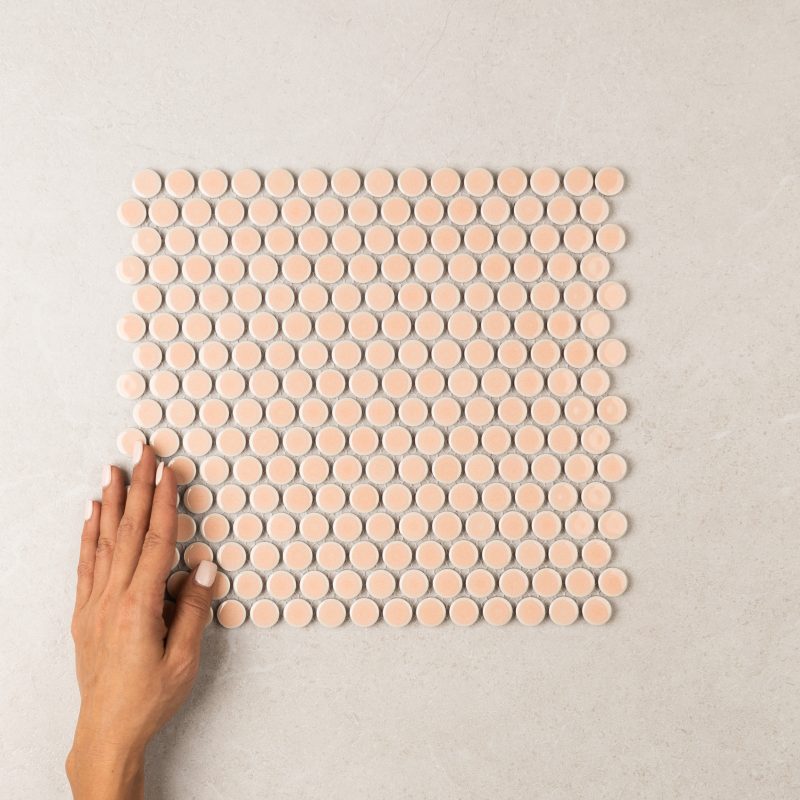 Vintage Pink Penny Round - Design Tiles Sydney