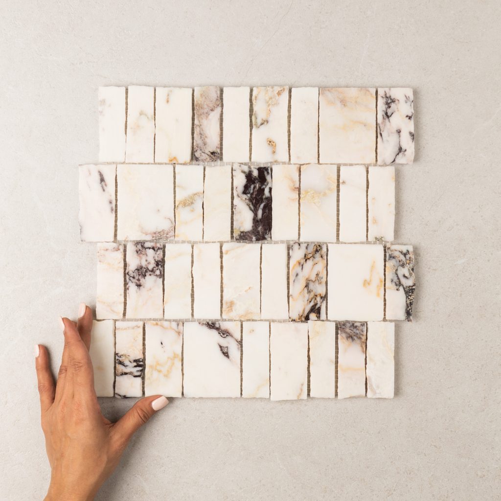 Split Viola 3mm Marble Mosaic - Design Tiles Sydney