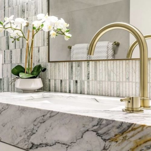 Stack Mint Marble Mosaic - Design Tiles Sydney