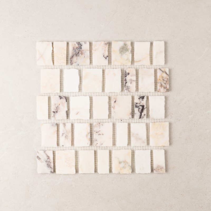 Split Viola 10mm Marble Mosaic - Design Tiles Sydney