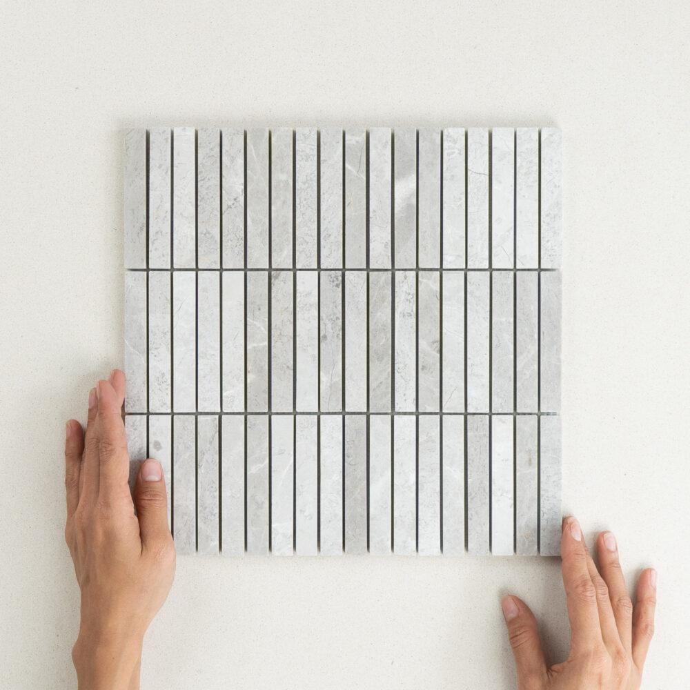 Stack Tundra Honed Marble Mosaic - Design Tiles Sydney