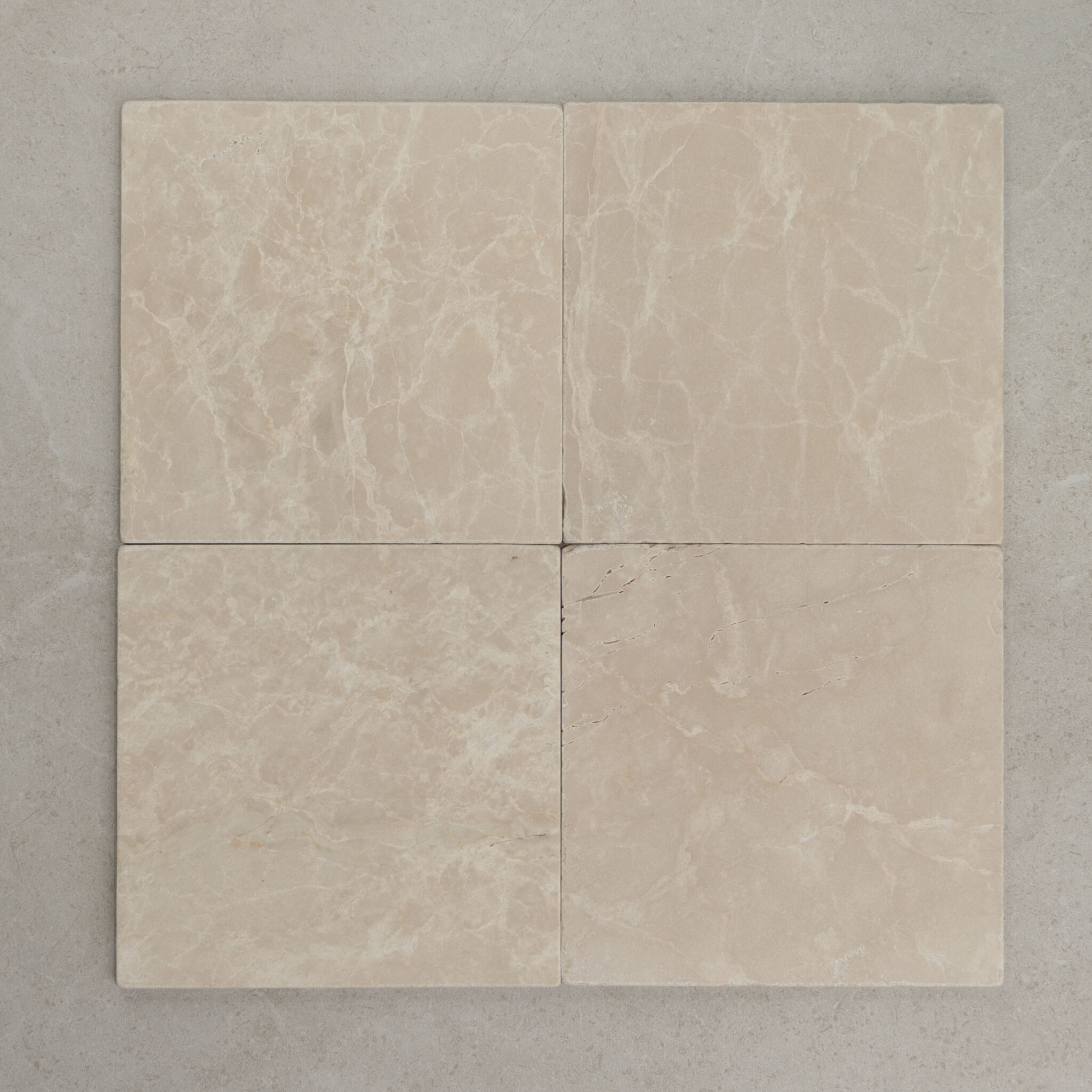Botticino Square Tumbled Stone 200x200mm - Design Tiles Sydney