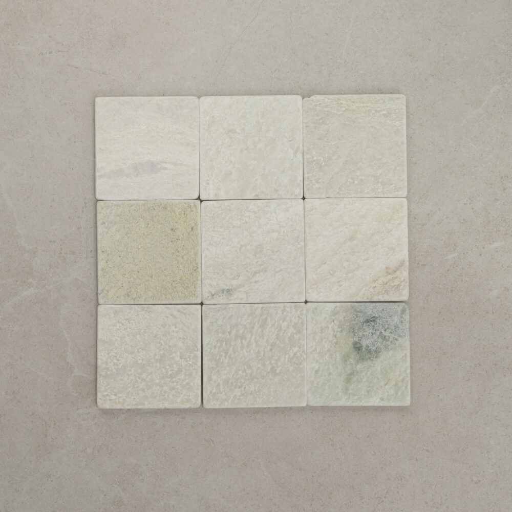Mint Square Stone Tile 100x100mm - Design Tiles Sydney