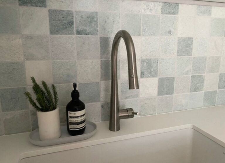 Mint Square Stone Tile 100x100mm - Design Tiles Sydney