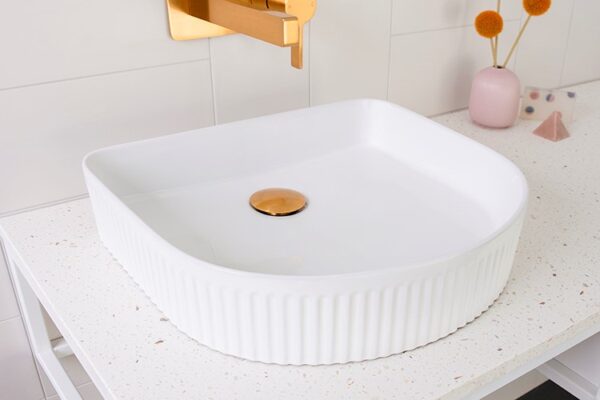 Arch Fluted Above Counter Basin - Design Tiles Sydney