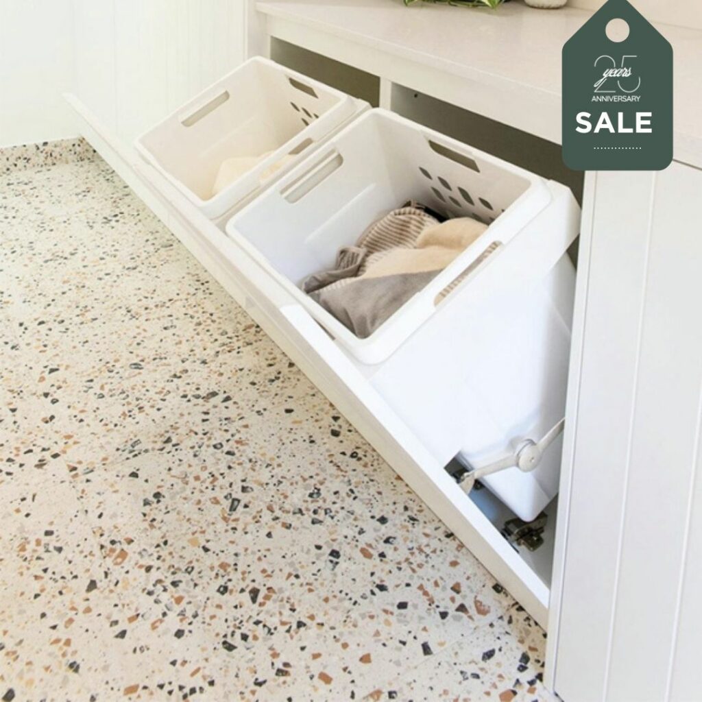 Venice Villa Ivory Porcelain Terrazzo Tiles - Design Tiles Sydney