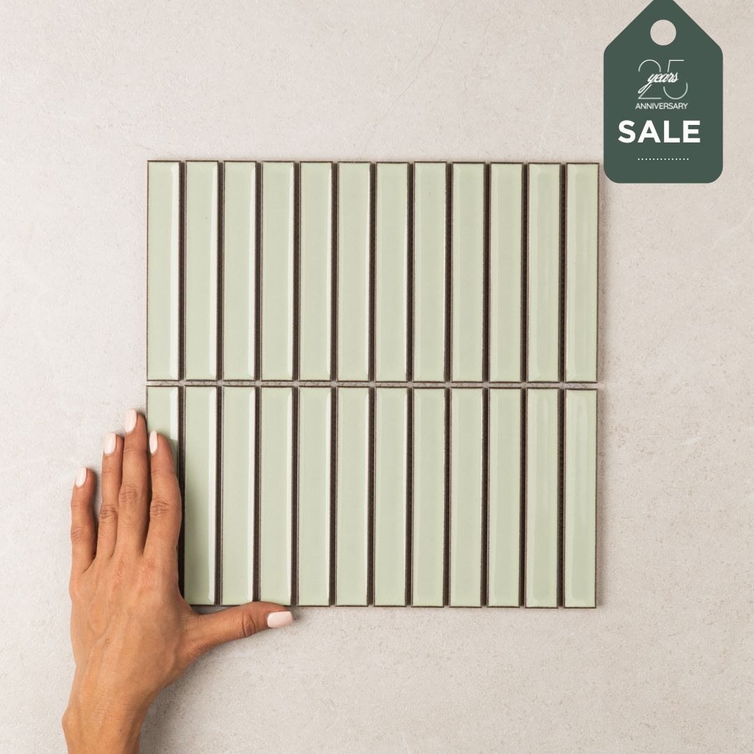 Concave Kit Kat Stack Wall Mosaic - Design Tiles Sydney