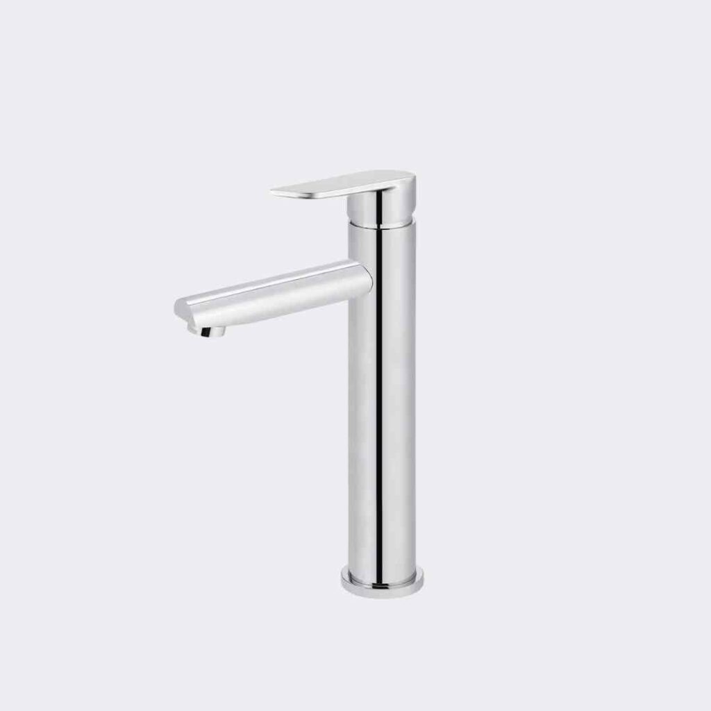 Round Paddle Tall Basin Mixer - Design Tiles Sydney