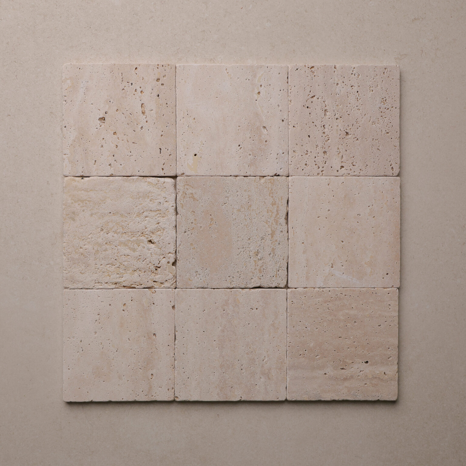 Rome Tumbled Travertine 100x100mm - Design Tiles Sydney