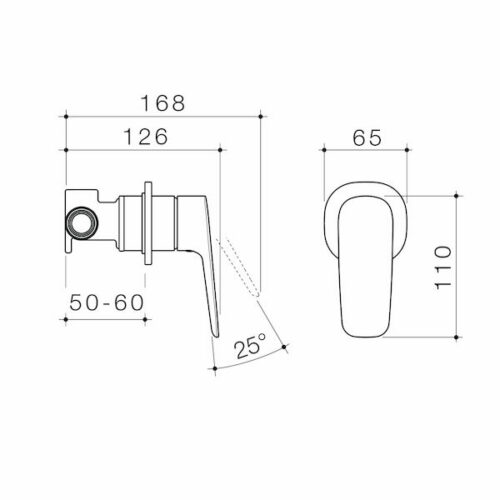Contura II Bath/Shower Mixer - Design Tiles Sydney