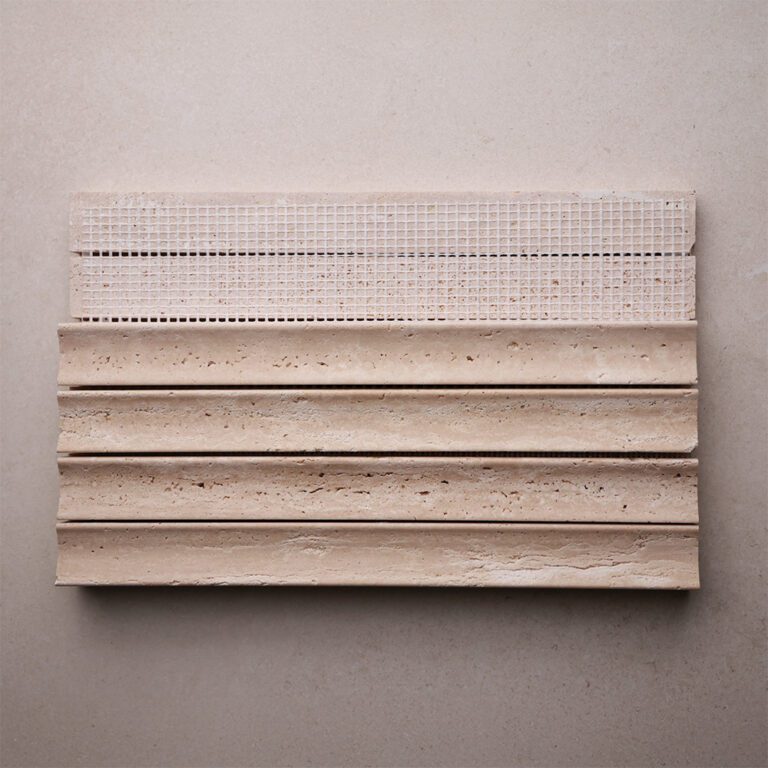 Rome Travertine Concave Mosaic 300 x 300 mm - Design Tiles Sydney