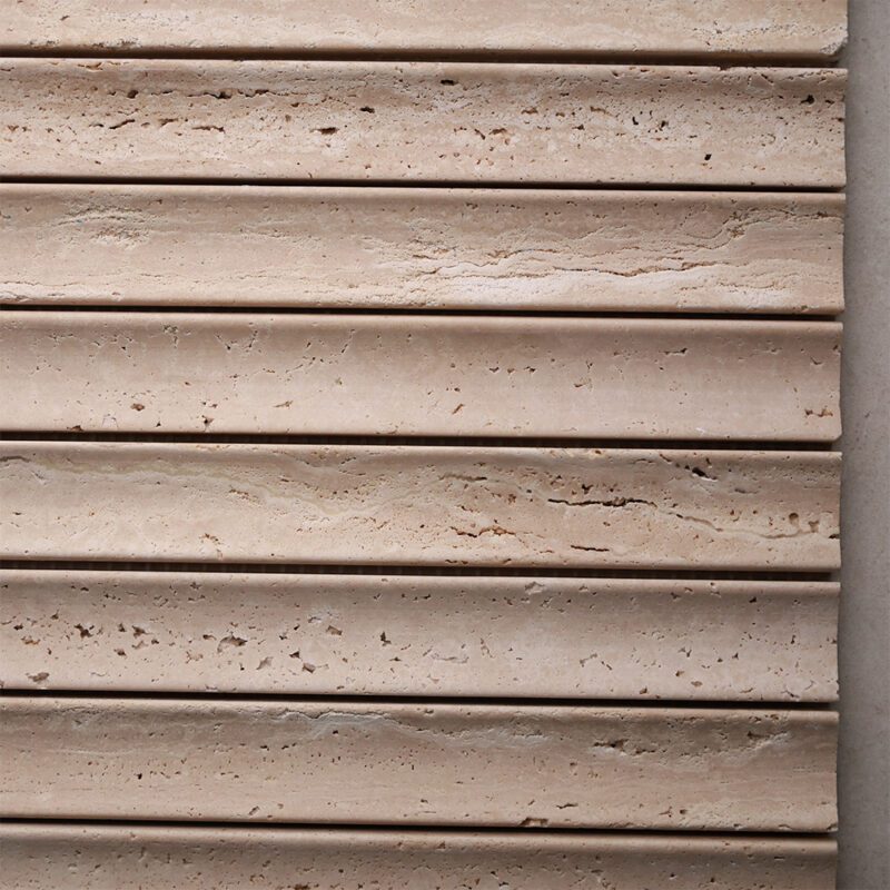 Rome Travertine Concave Mosaic 300 x 300 mm - Design Tiles Sydney