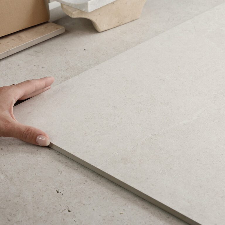 Ivory Stone Look Porcelain Floor and Wall Tile - Design Tiles Sydney