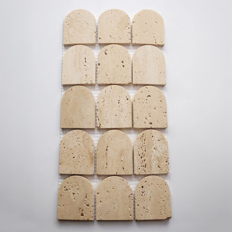 Arch Rome Honed Travertine Natural Stone Mosaic - Design Tiles Sydney