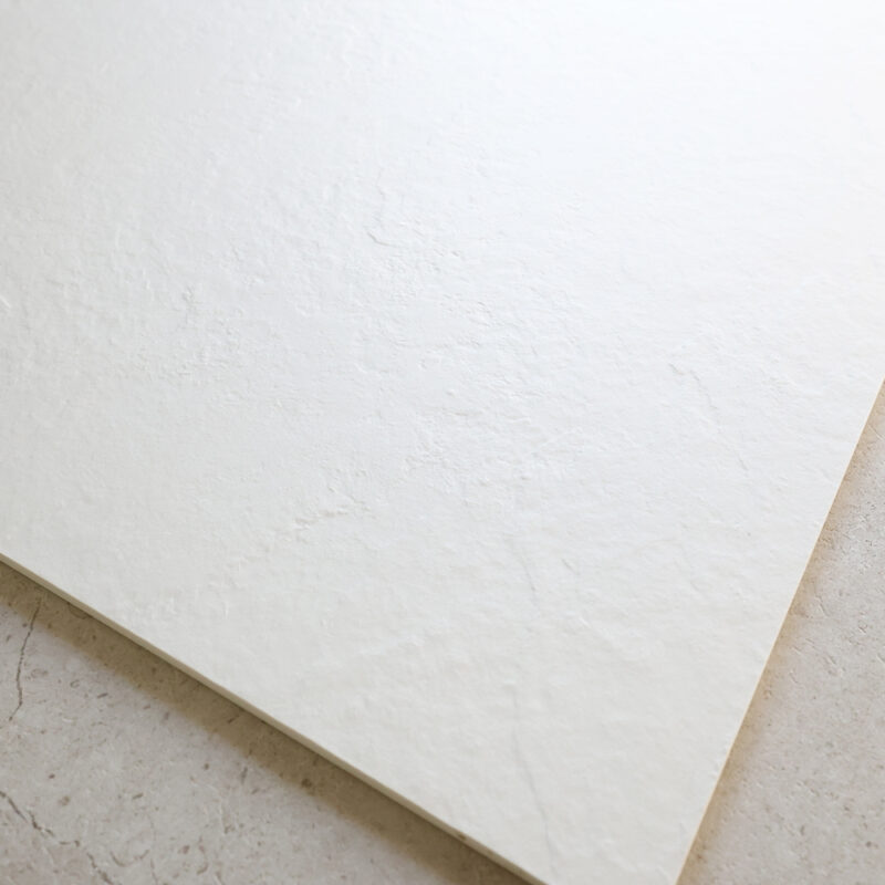 Micro Cement White Textured 600x600 Porcelain Tile - Design Tiles Sydney
