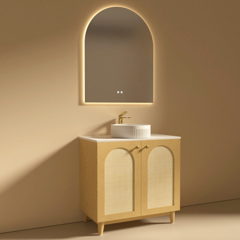 Broadhurst Modern Floor Standing Vanity Mirror Basin Package 900 mm ...