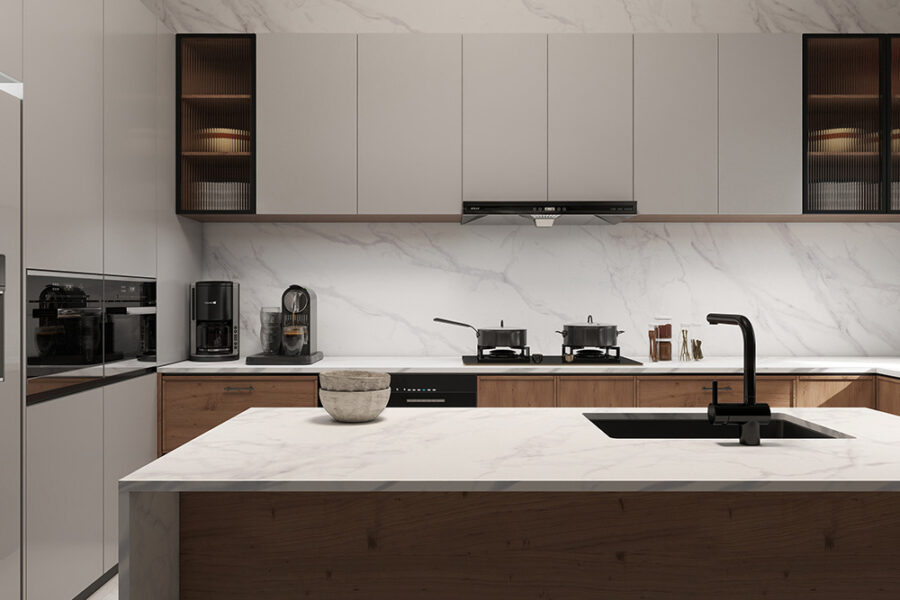 Statuario Venatino Full Body Porcelain MegaSlab - Design Tiles Sydney