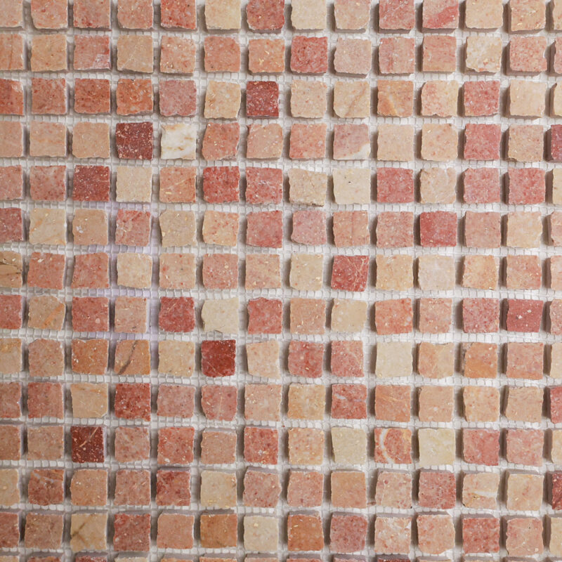 Rosa Murica Limestone Split Stone Mosaic - Design Tiles Sydney