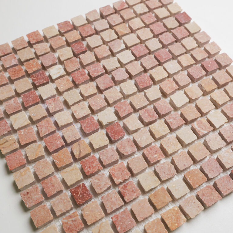 Rosa Murica Limestone Split Stone Mosaic - Design Tiles Sydney