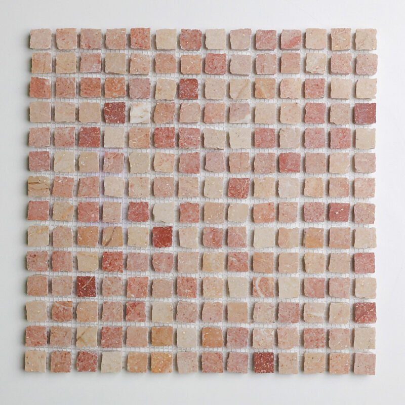 Rosa Murica Limestone Split Stone Mosaic - Design Tiles Sydney